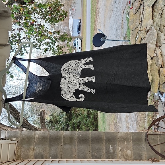 Tops | Grey Elephant Tank Top Boho Tank | Poshmark